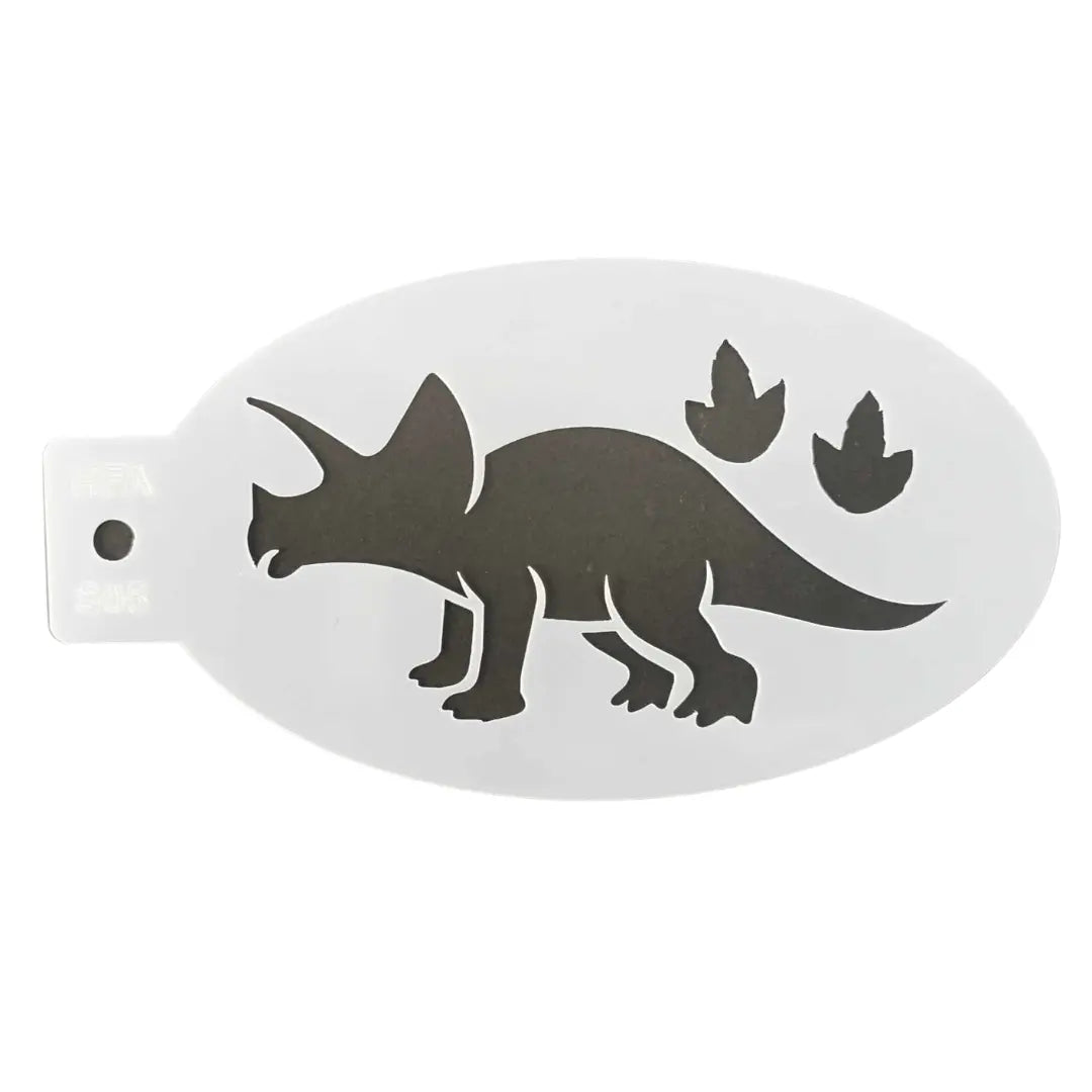 Triceratops Dinosaur stencil | How to face paint dinosaurs – The Face ...