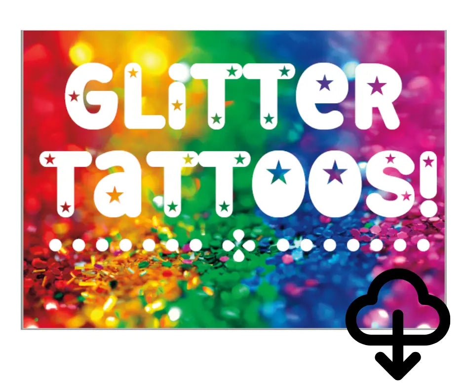 Glitter Tattoos Sign | Instant Download to Print yourself – The Face ...