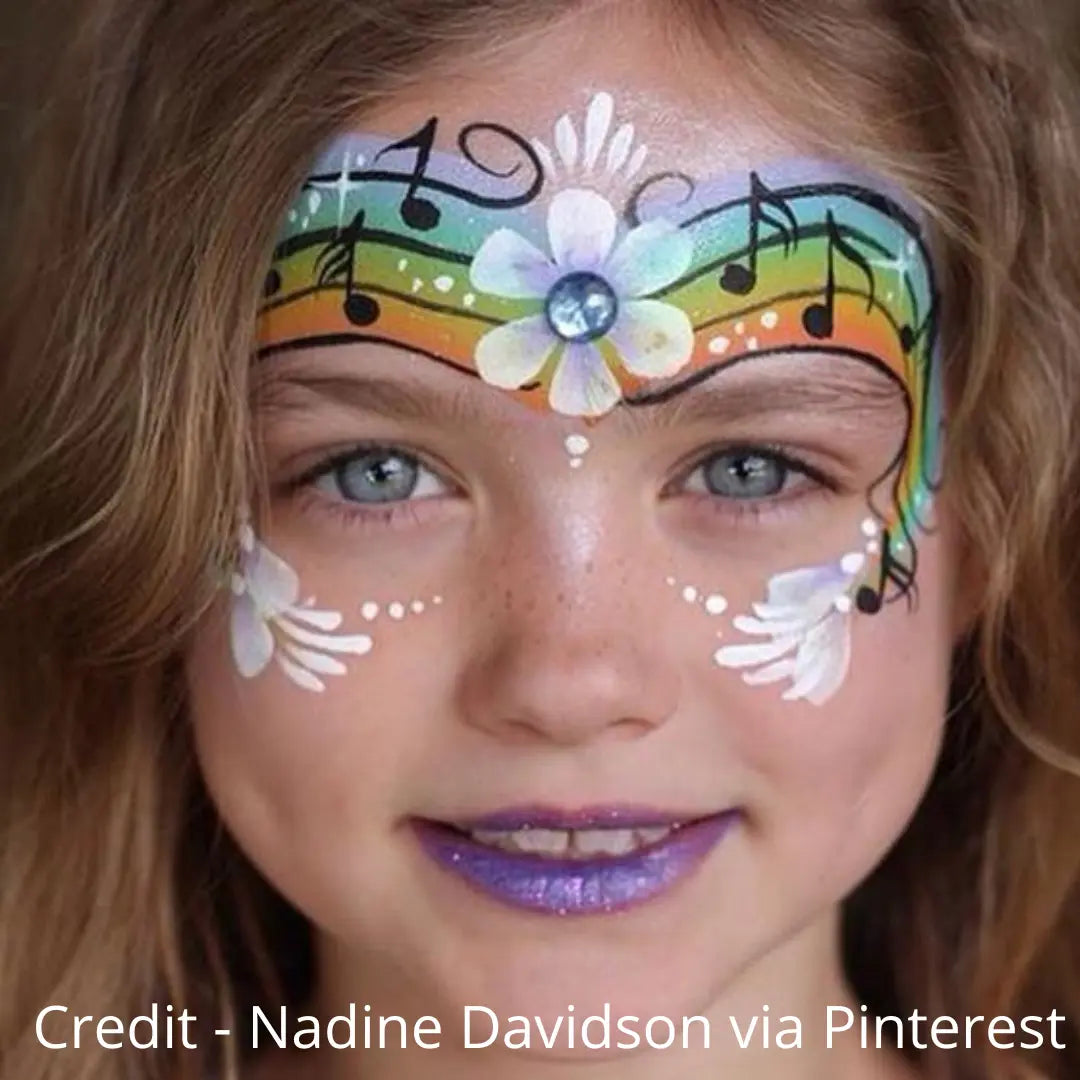 Music Notes Face Painting Stencil | Where to buy Face Paints Online ...